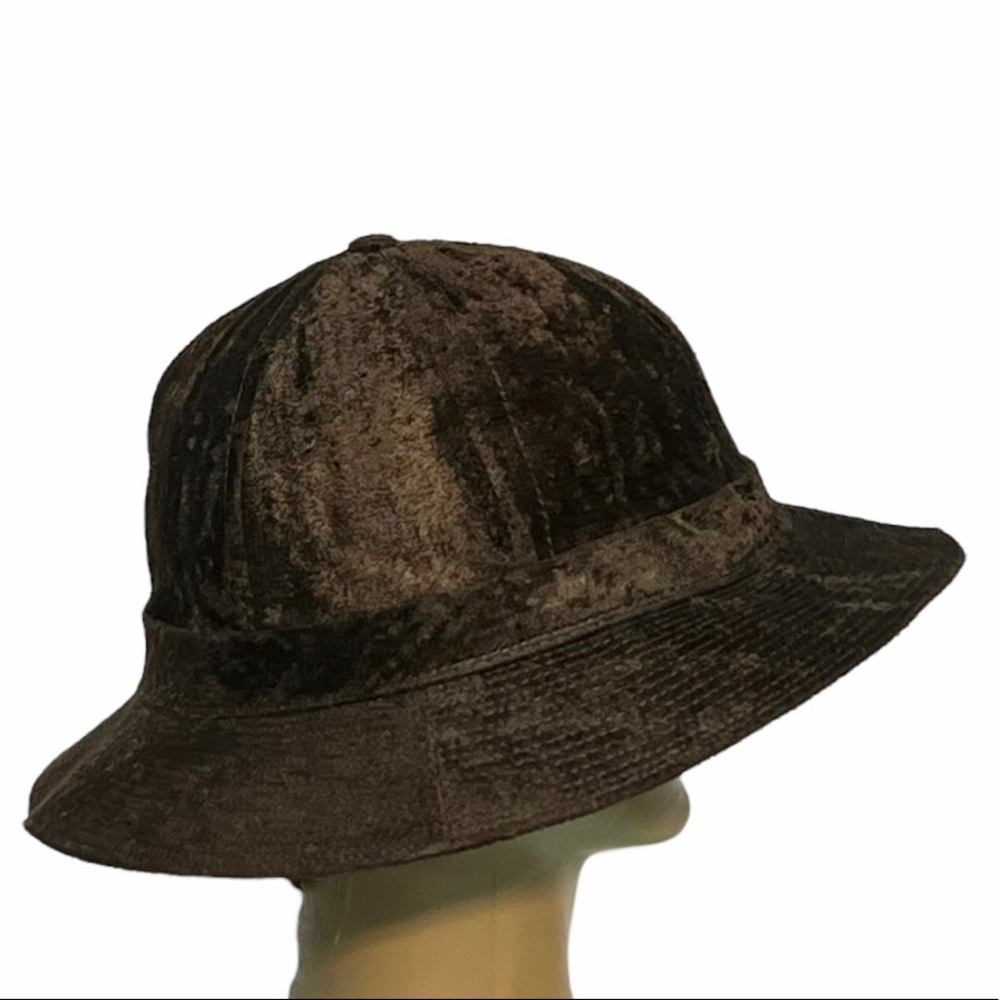 Vintage Union Made Crush Velvet Bucket Hat - Gem